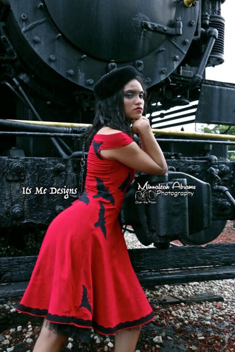 Black Bat Party Dress Size 3 Red Goth Prom Party Goth Wedding Goth ...