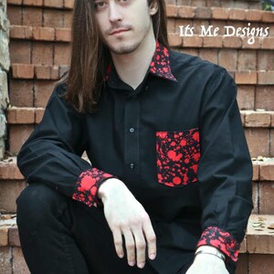 Blood Splatter Shirt Dracula Xlarge Button Down Black Cosplay Stage ...