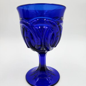Cobalt Blue Double Ring Goblets, by Wright L.G., 1968 1975 - Etsy