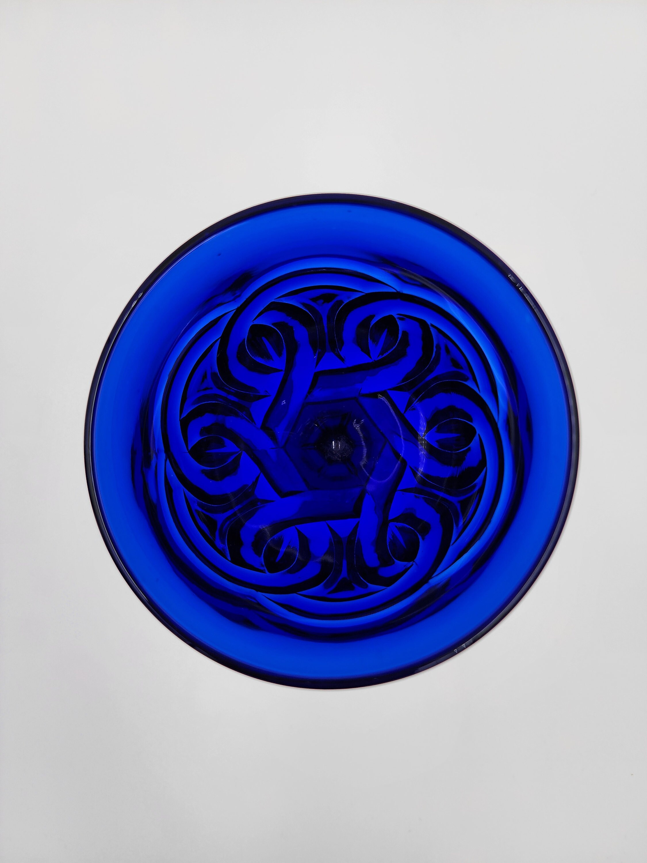 Cobalt Blue Double Ring Goblets, by Wright L.G., 1968 1975 - Etsy