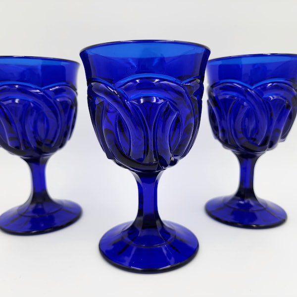 Cobalt Blue Goblets - Etsy