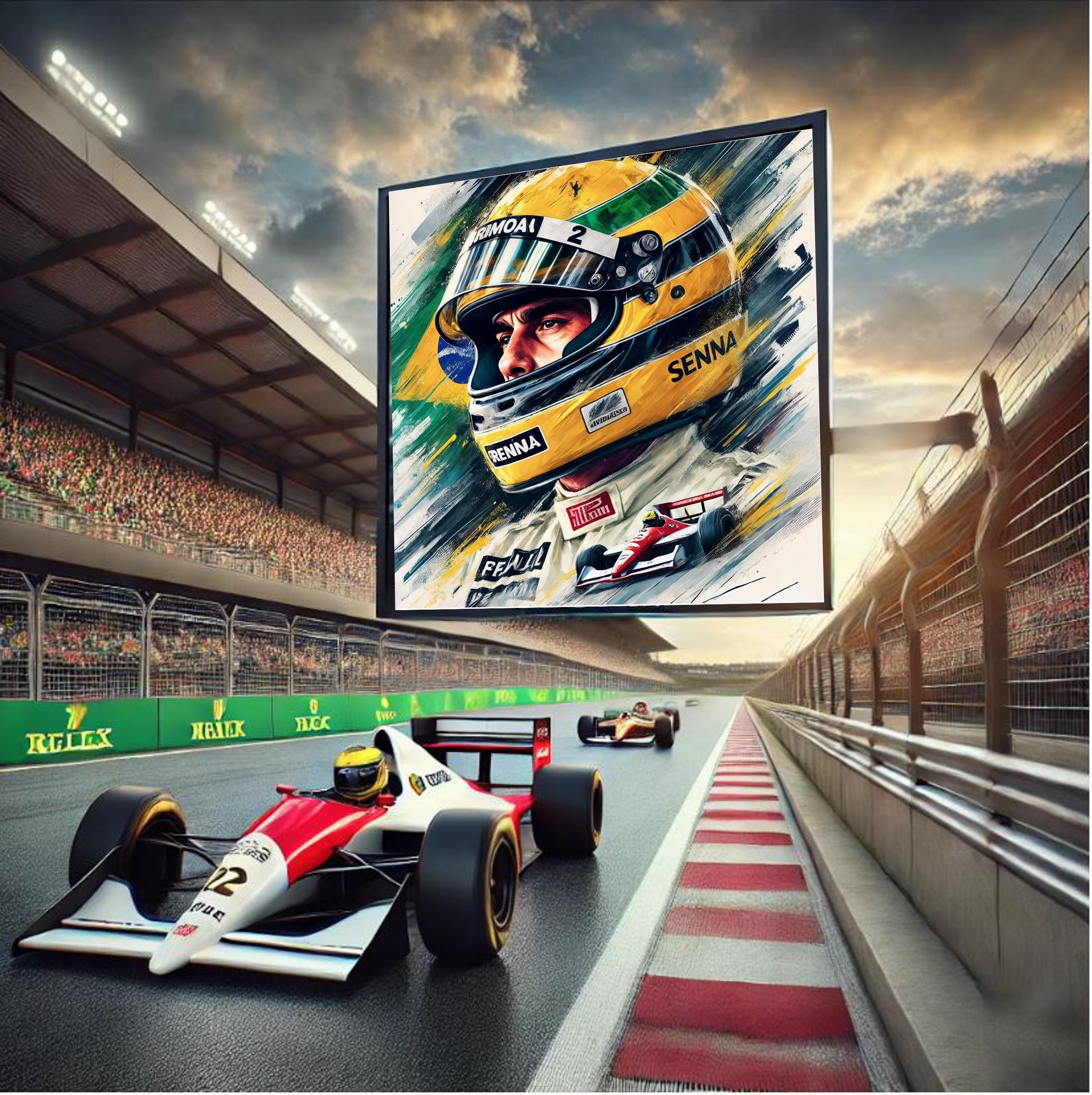 Ayrton Senna, Ayrton Senna Print, Ayrton Senna Wall Art, Formula 1 ...