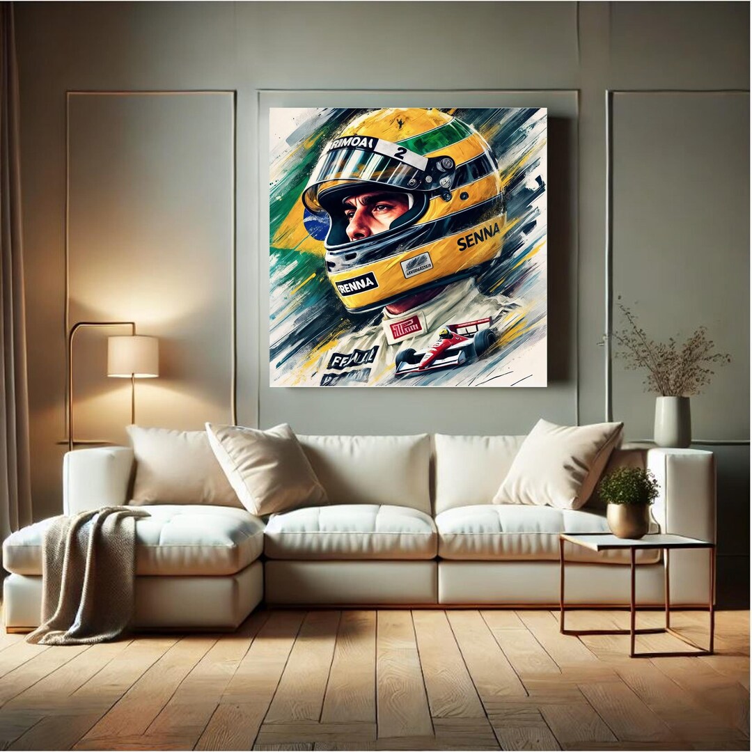 Ayrton Senna, Ayrton Senna Print, Ayrton Senna Wall Art, Formula 1 ...