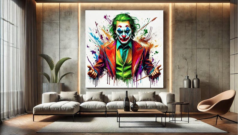 Joker Superhero Pop Art Digital Poster Design PNG File Joaquim Phoenix ...