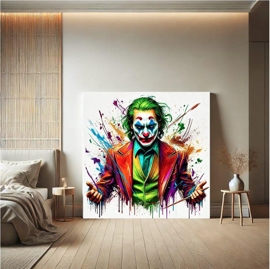 Joker Superhero Pop Art Digital Poster Design PNG File Joaquim Phoenix ...