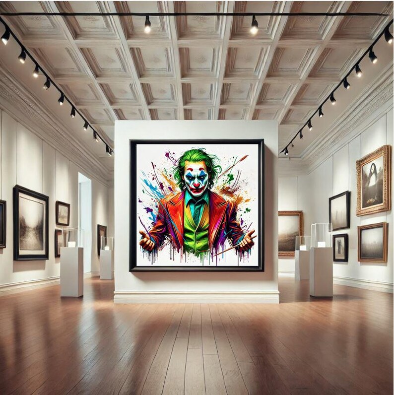 Joker Superhero Pop Art Digital Poster Design PNG File Joaquim Phoenix ...