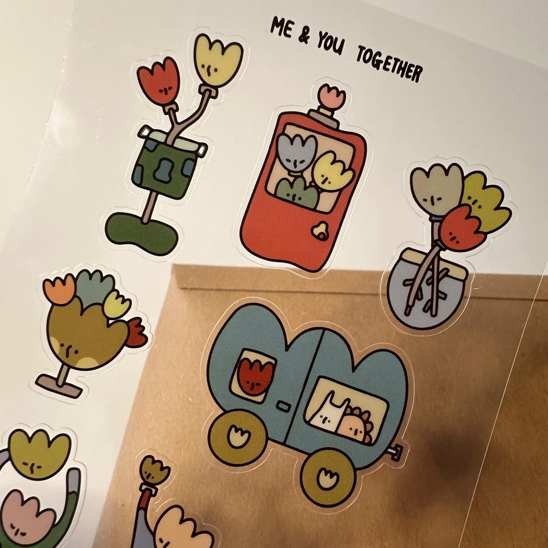 ME&YOU TOGETHER sticker Sheets, Transparent Sticker - Etsy