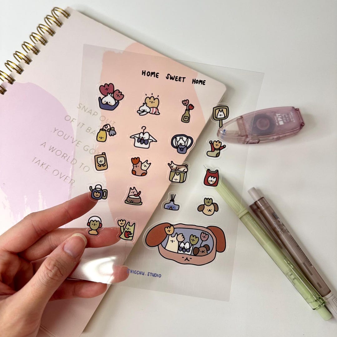 HOME SWEET HOME (sticker Sheets, Transparent Stickers) - Etsy