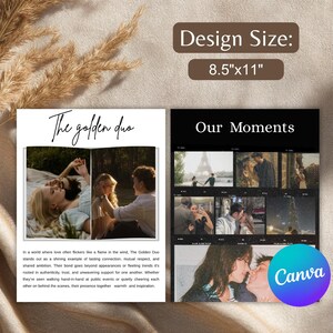 Editable Couple Magazine Canva Template, Love Magazine, Anniversary ...
