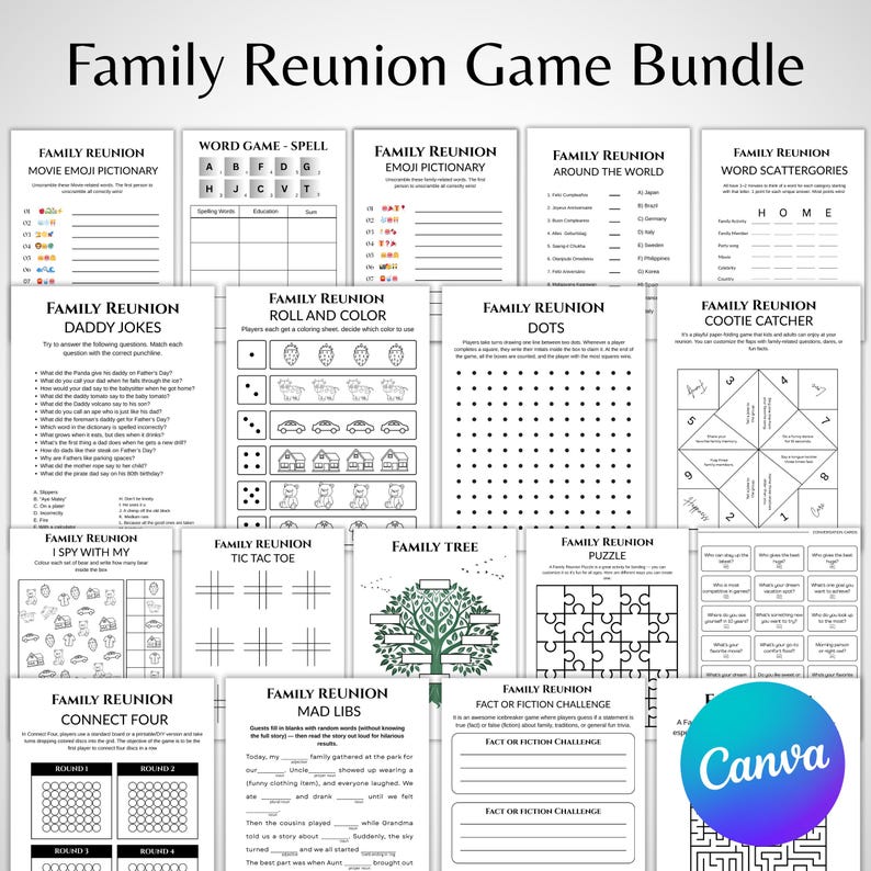 70+ Family Reunion Game Bundle, Family Reunion Scrabble Game, Reunion ...