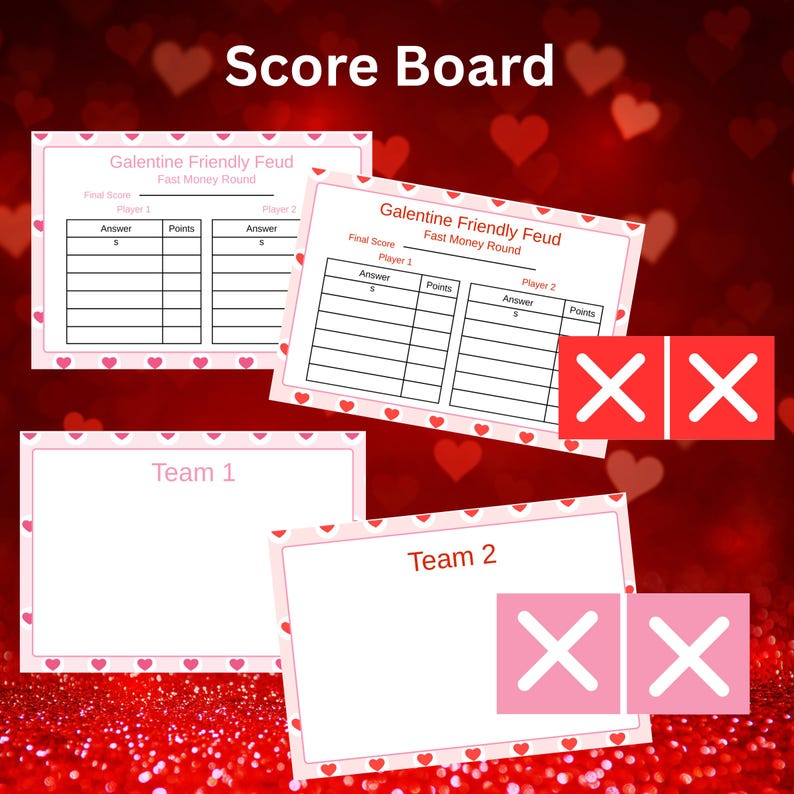 Galentine Friendly Feud Cards, Family Feud Style Galentine Game ...