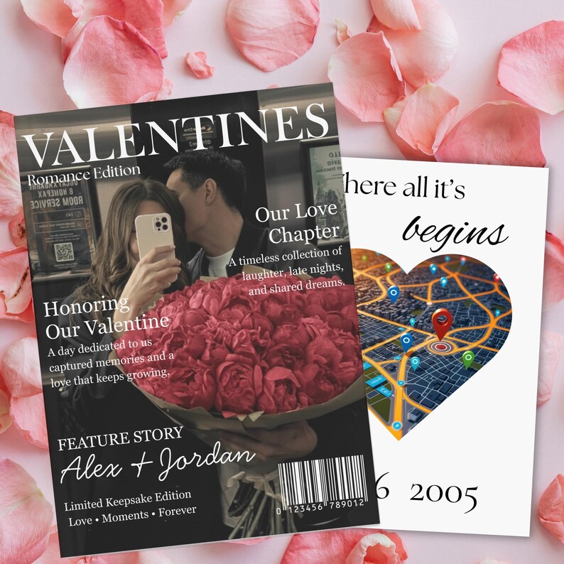 50 Valentine Magazine Template, Canva Editable Couple Love Magazine ...