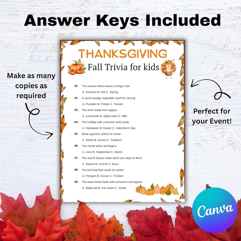 60 Thanksgiving Games Bundle, Friendsgiving Party Game, Thanksgiving ...