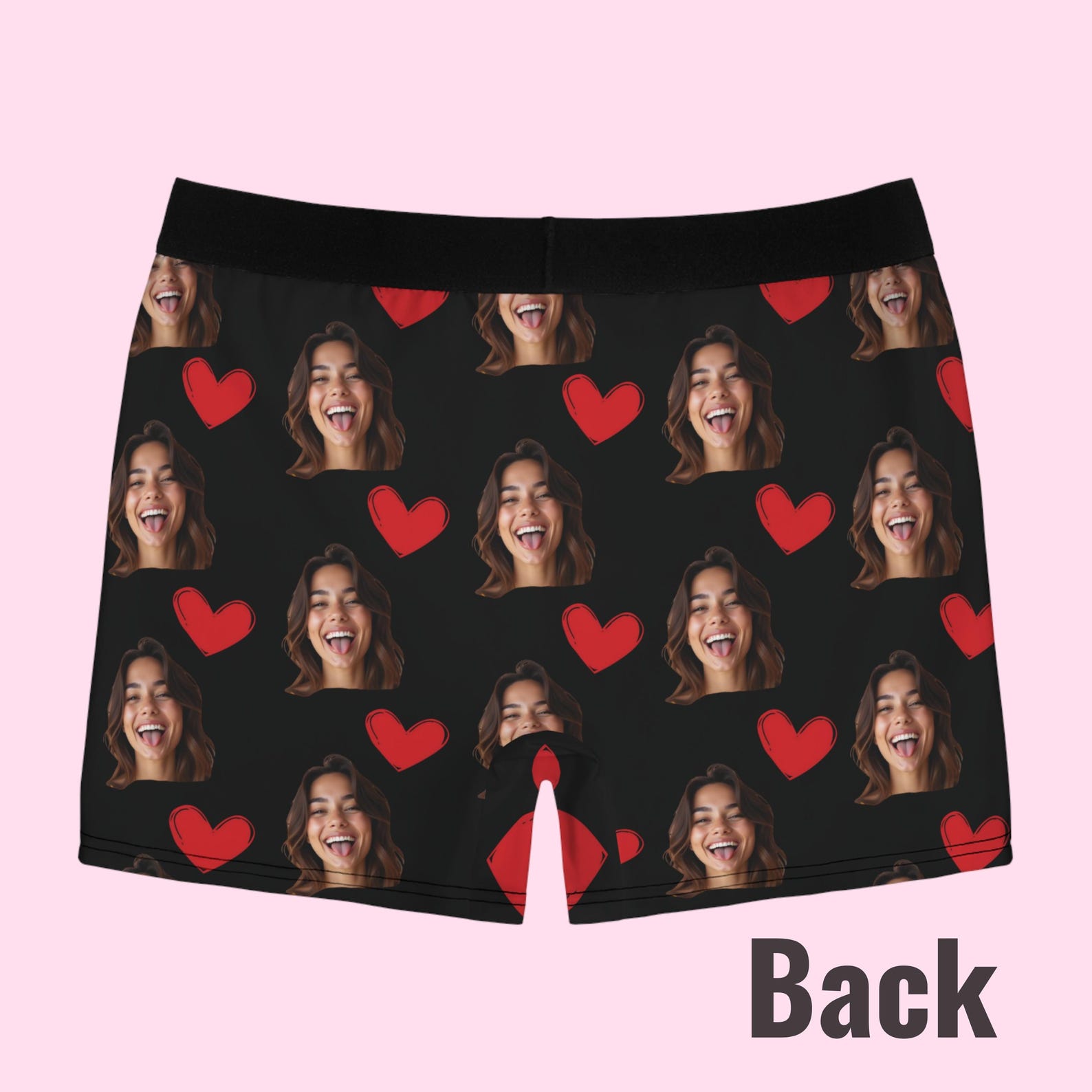 Custom Valentine's Face Boxers Personalized Text Boxers Funny Gift ...