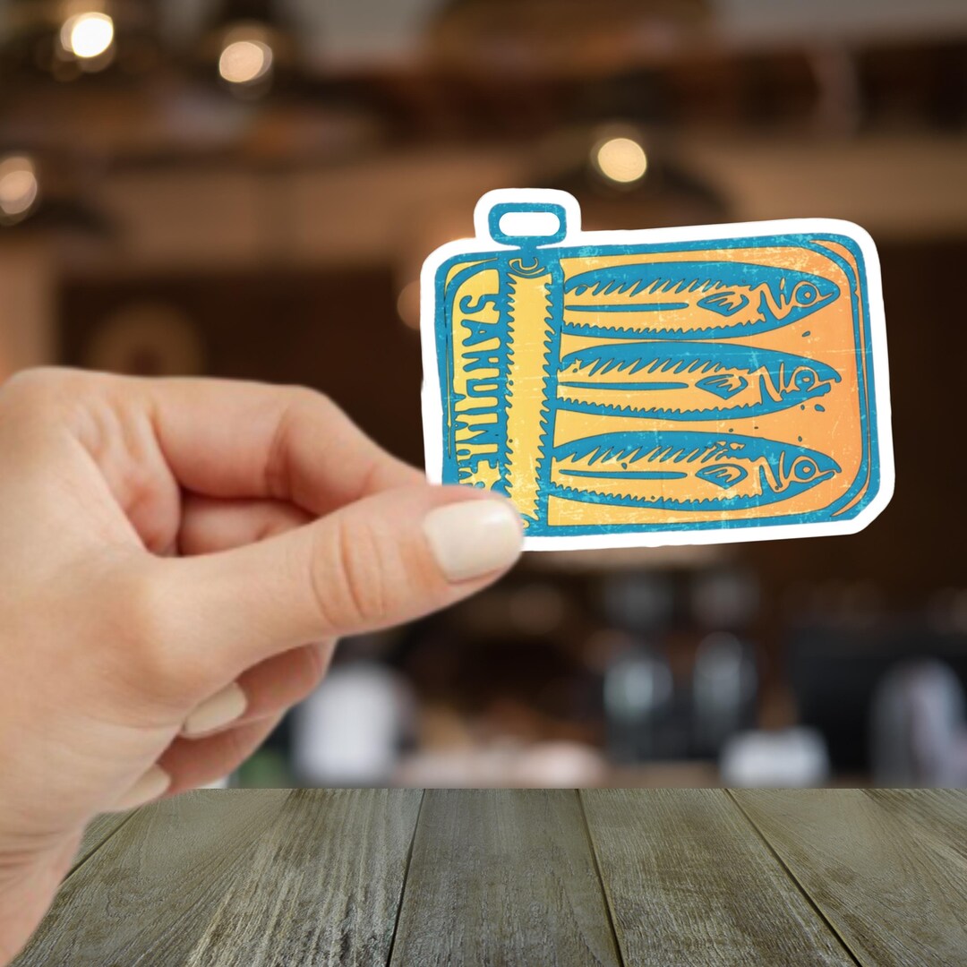 Vintage Sardines Sticker | Sardines in a Can | Tinned Fish Decal ...