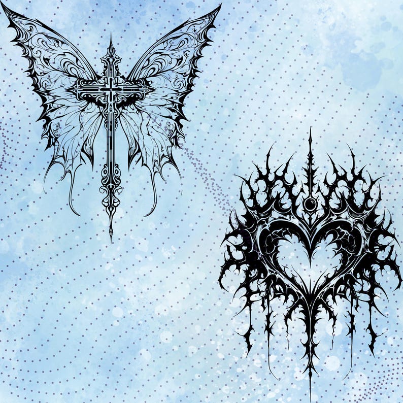 Cybersigil Tattoo Designs: Cyberpunk & Tribal Symbols (SVG, PNG, EPS ...