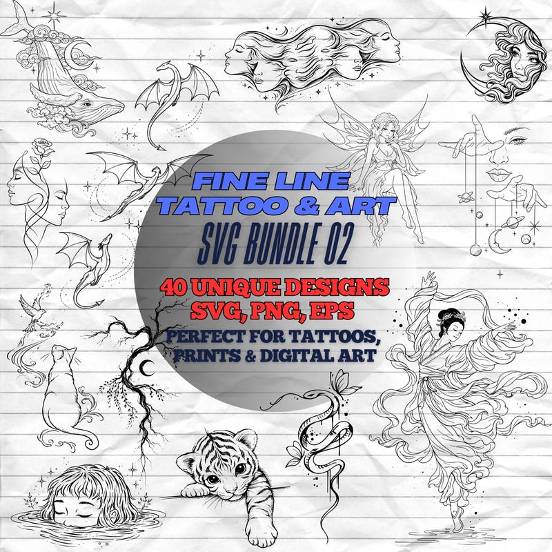 Tattoo Outlines Stencils - Etsy