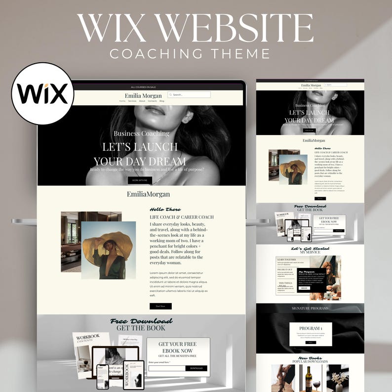 Wix Website Template, Coaching Wix Website Theme, Creative Wix Design ...