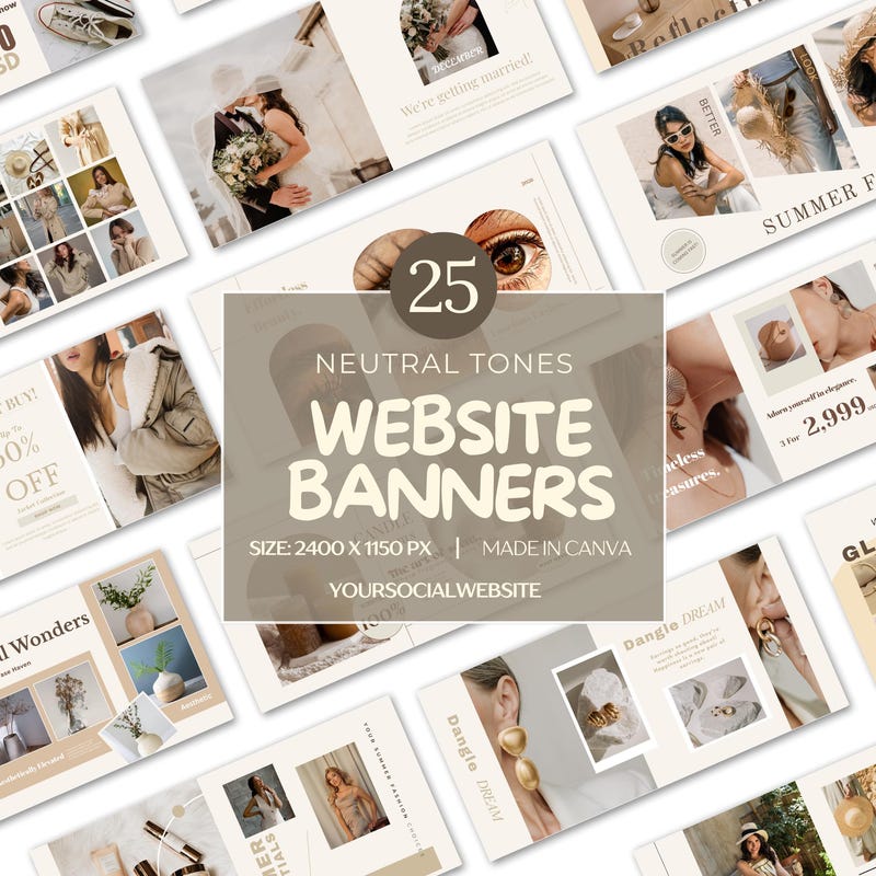 Neutral Aesthetic Banner - Etsy