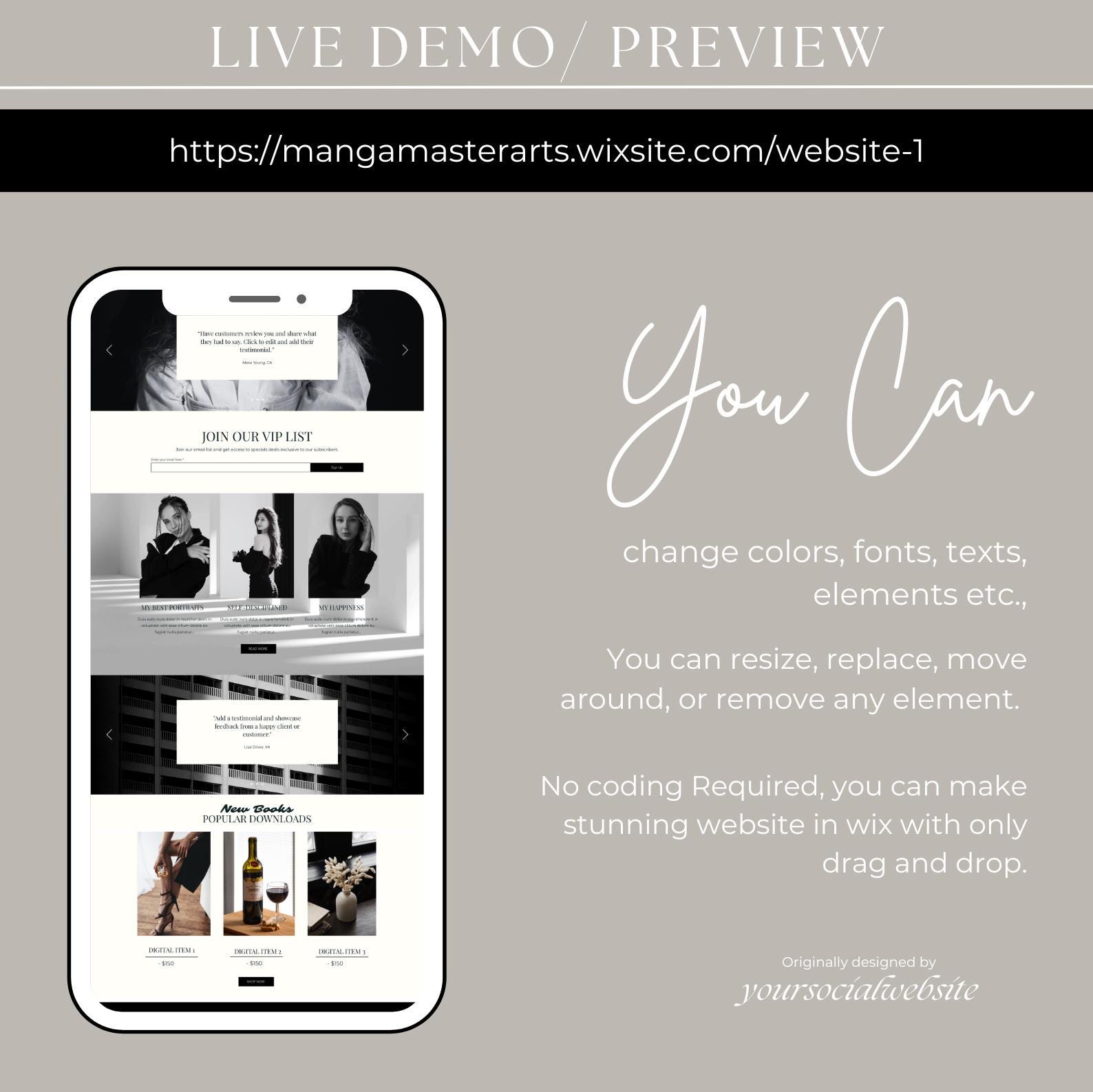 Wix Website Template, Coaching Wix Website Theme, Creative Wix Design ...