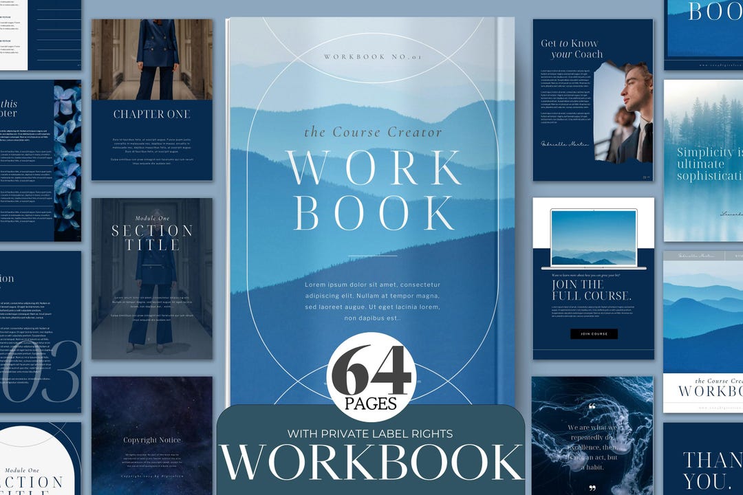 64 Page PLR Canva Workbook and Ebook for Course Creators, Bloggers ...
