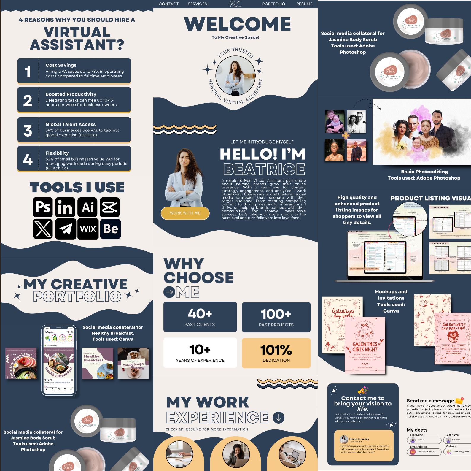 Virtual Assistant Portfolio, Virtual Assistant Portfolio Template ...