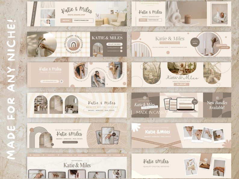 Etsy Banner Template Bundle, Etsy Shop Banners, Etsy Shop Kit, Sell on ...