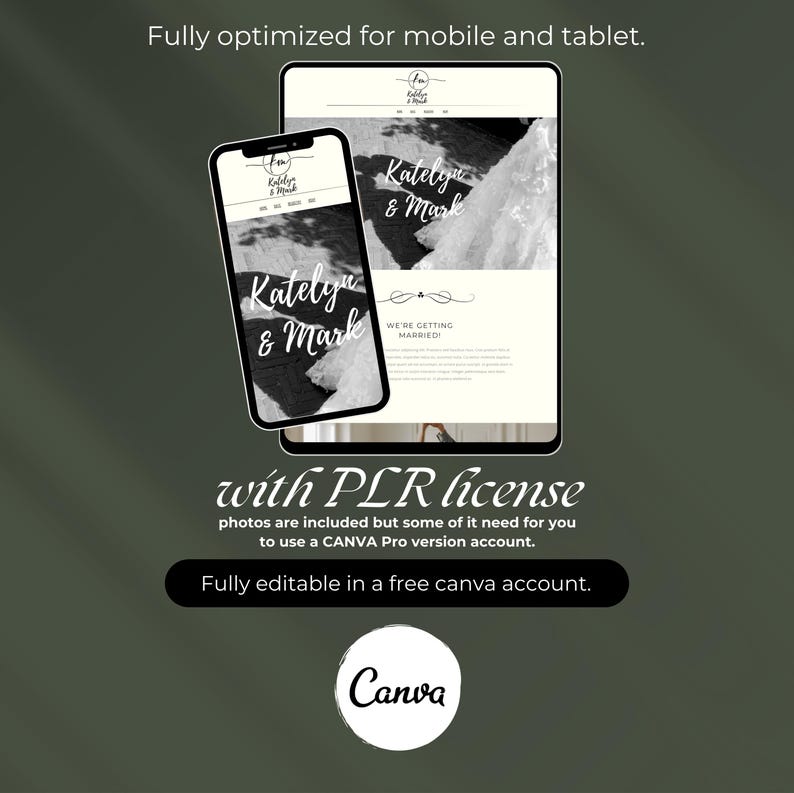 Editable Wedding Website | Canva Template | DIY Digital Invitation ...