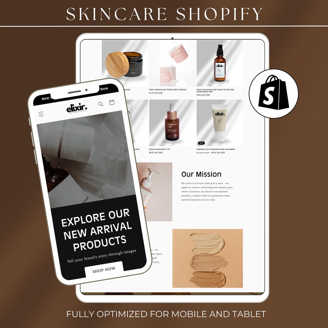 Skin Care Website Design, Skincare Website Template, Branding Template ...