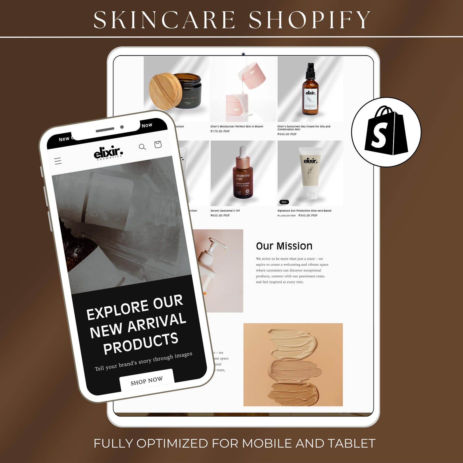 Skin Care Website Design, Skincare Website Template, Branding Template ...