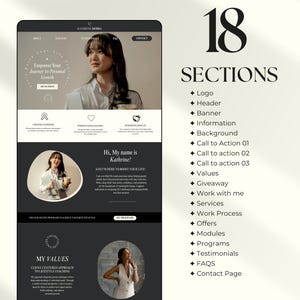 Coach Website Canva Template for Coach Landing Page Website Life Coach ...