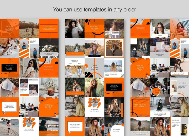 150+ Orange Canva Instagram Template, Social Media Templates, Instagram ...