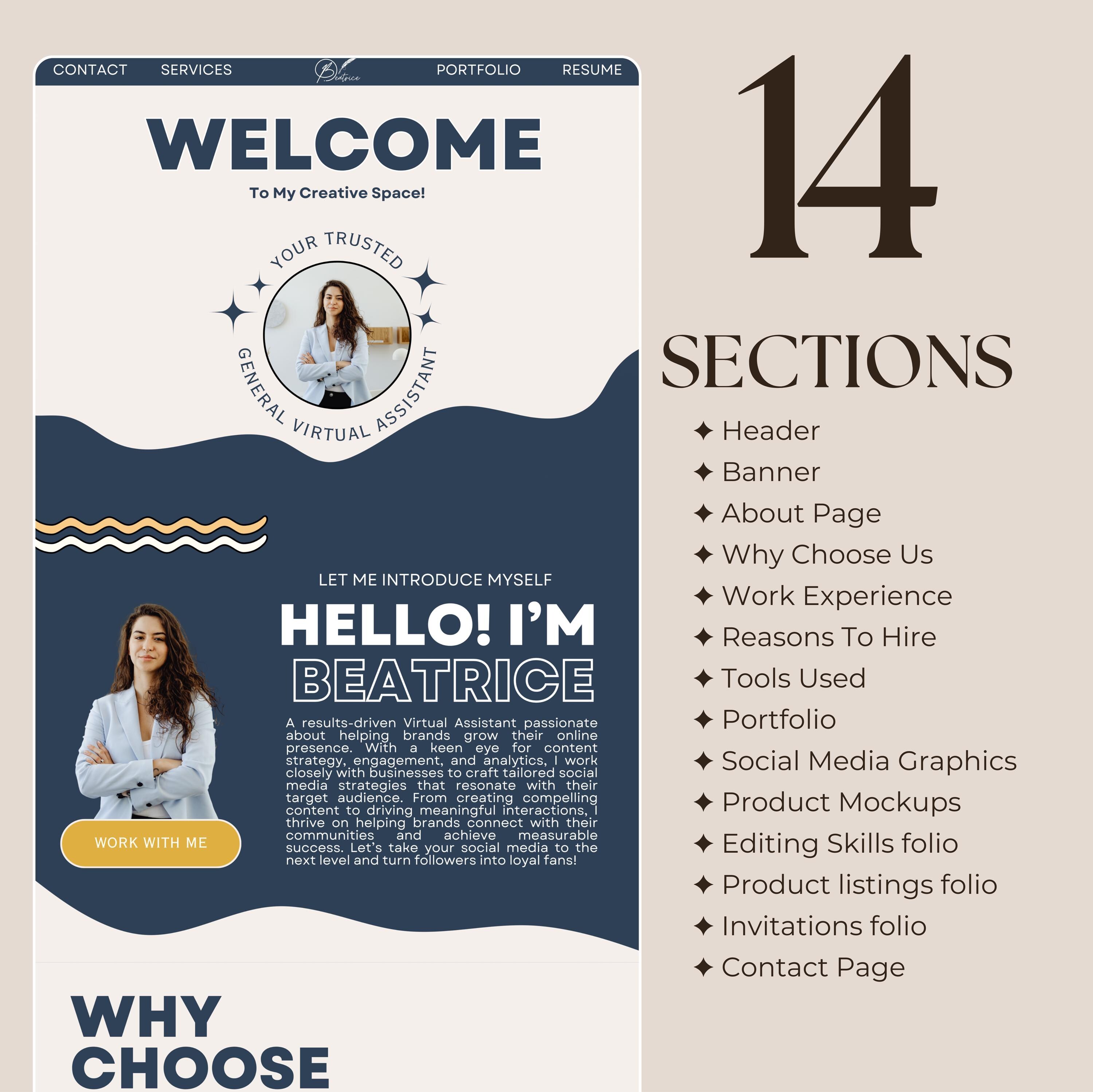 Virtual Assistant Portfolio, Virtual Assistant Portfolio Template ...