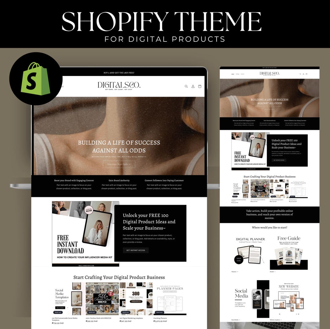 Shopify Theme for Digital Products , Digital Product Website , Digital ...