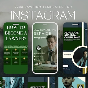 Gabrielle Modern Law Firm Social Media Canva Templates With PLR, Lawyer ...