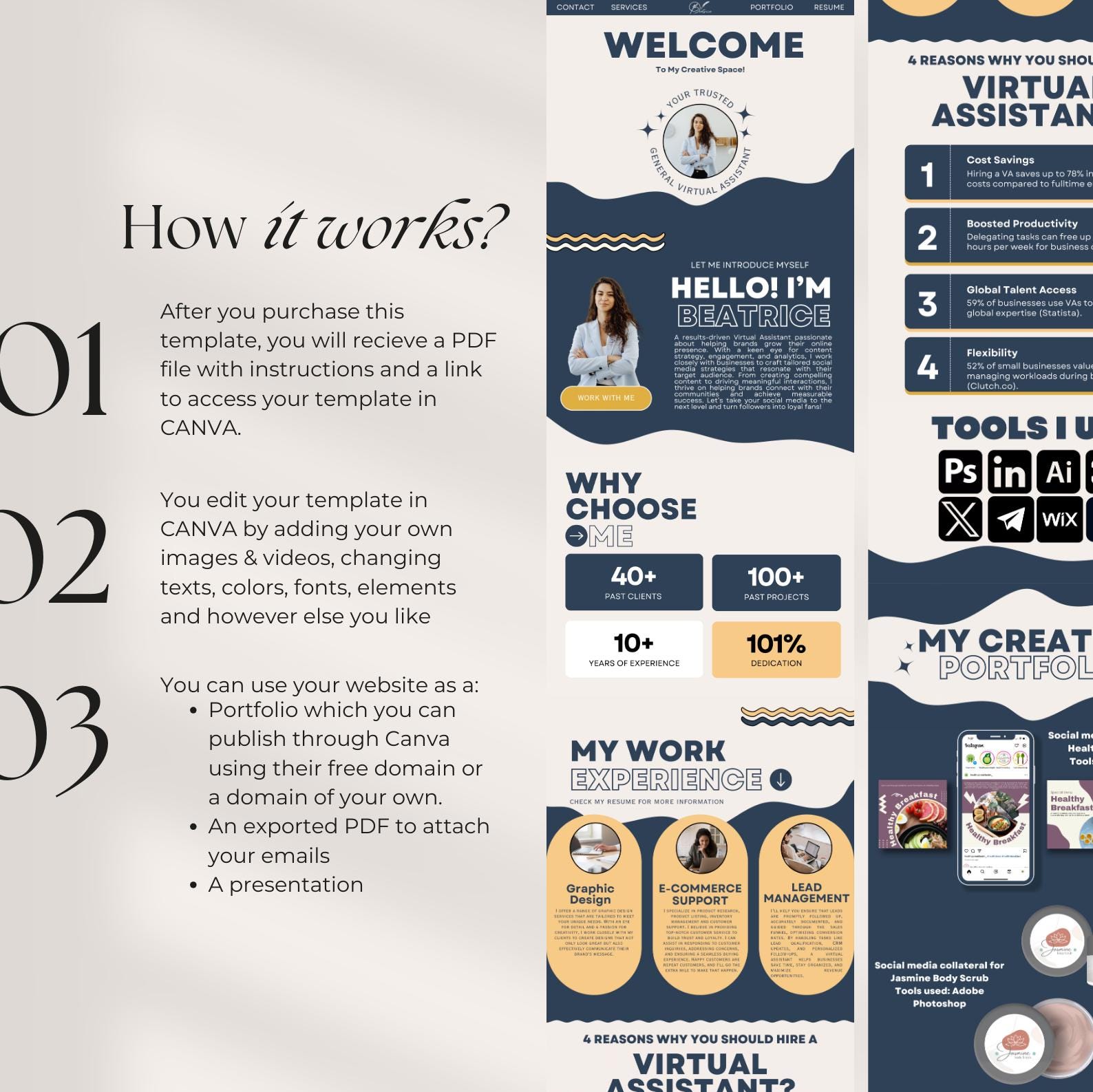 Virtual Assistant Portfolio, Virtual Assistant Portfolio Template ...
