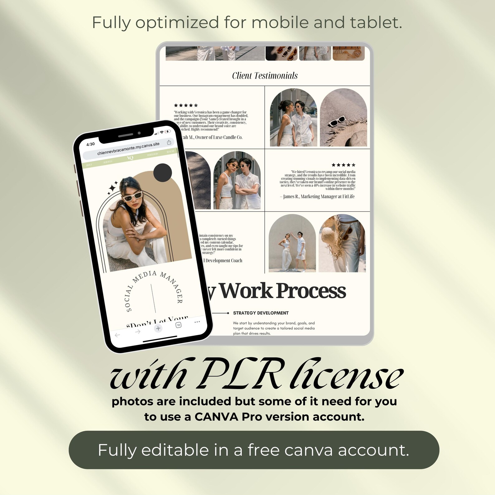 Portfolio Website Template Canva Template Website Canva Template ...