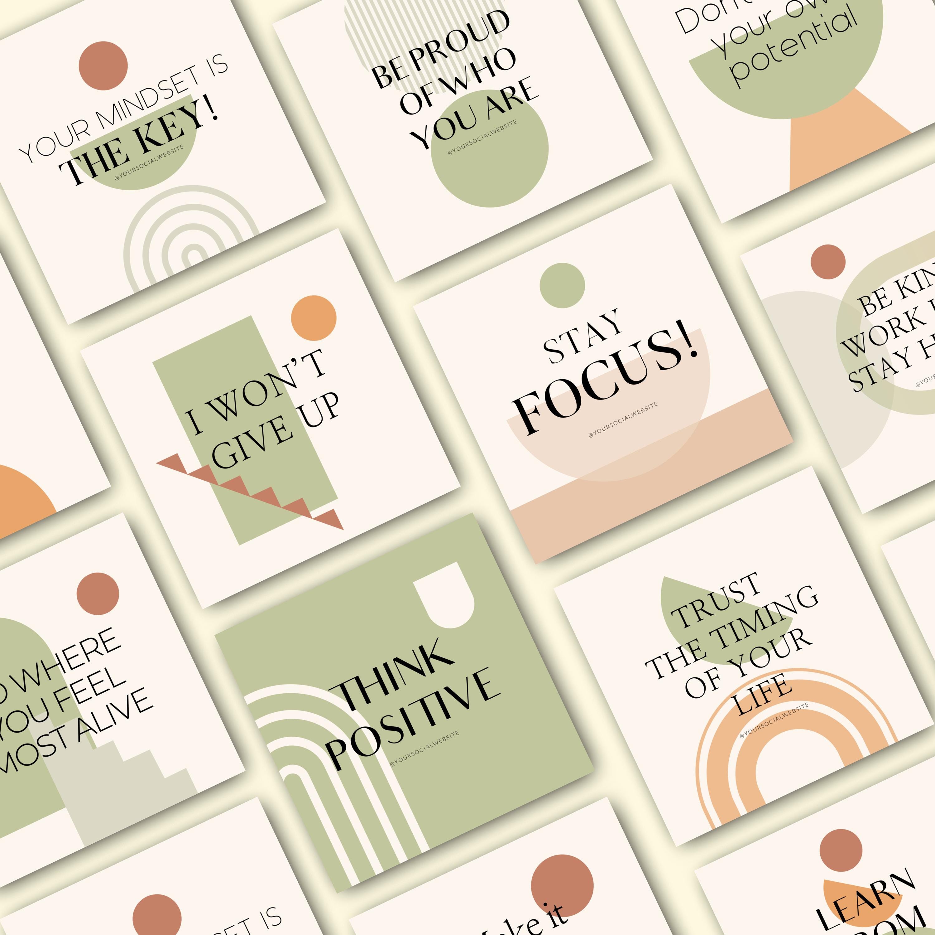 5000+ Instagram Editable Quotes Canva Package - Canva Line Art ...