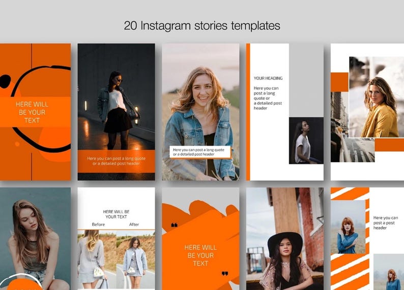 150+ Orange Canva Instagram Template, Social Media Templates, Instagram ...