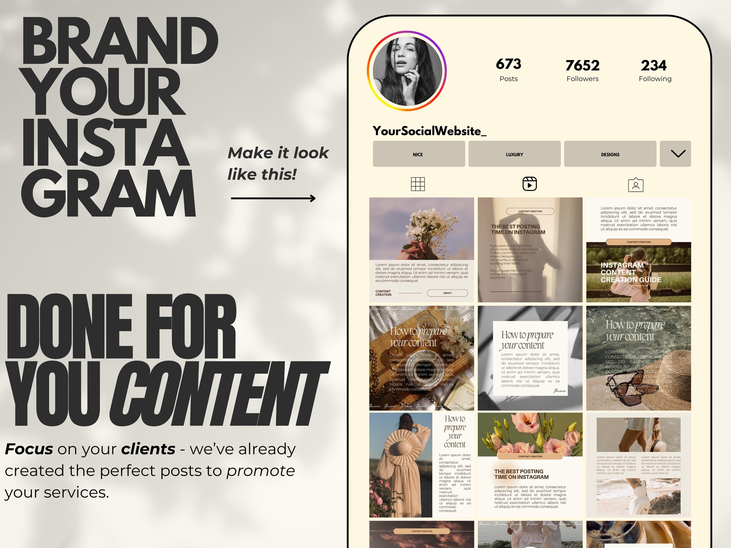 Aesthetic Social Media Posts With PLR, Canva Instagram Templates ...