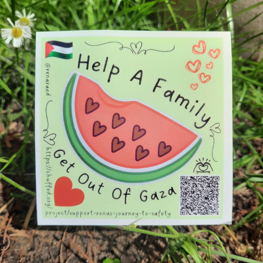 Palestine Fundraiser Sticker / Flyer Template - Printable Watermelon ...