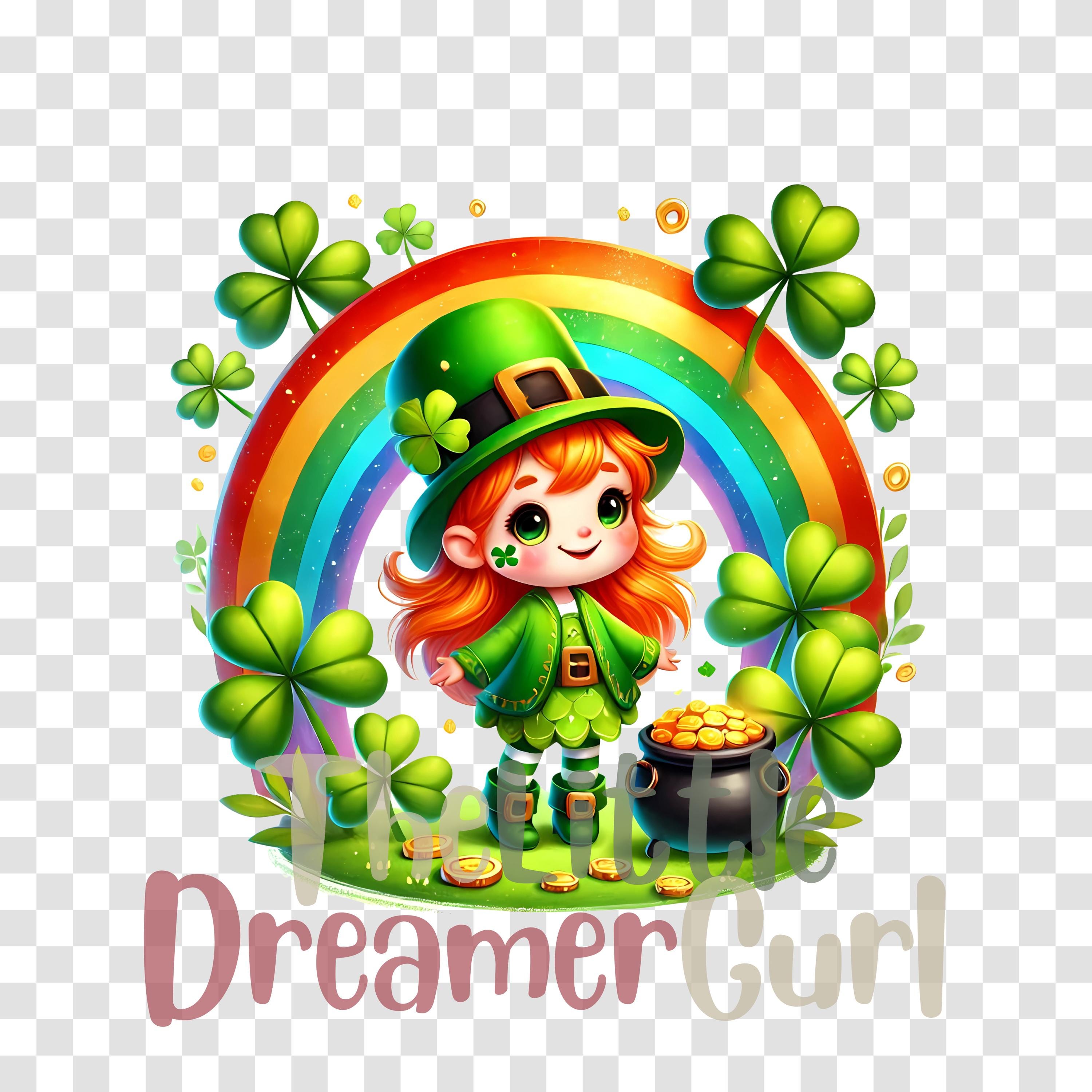 16 Leprechaun Gnome Girls PNG Cliparts – St. Patrick’s Day Sublimation ...