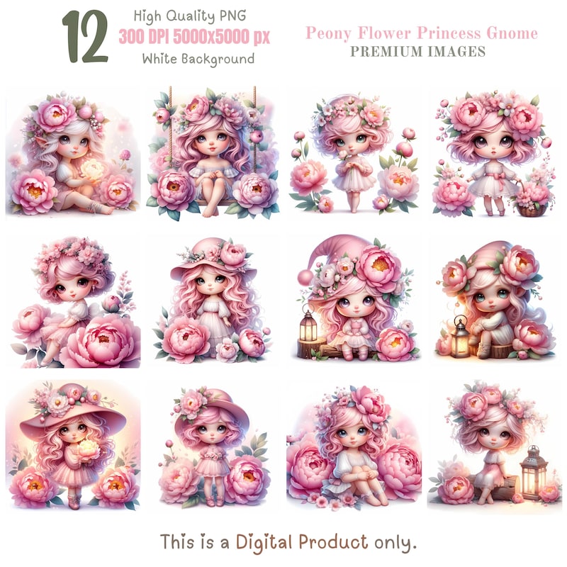 Princess Gnome Cliparts - Etsy UK