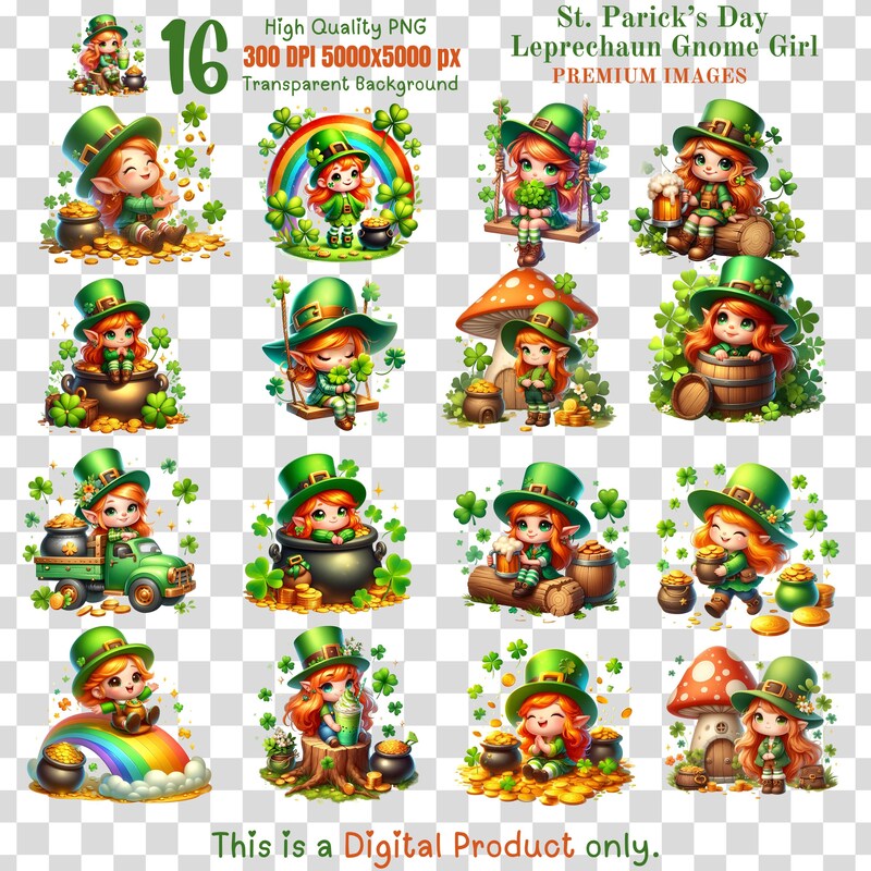 Clip Art Gnome Leprechaun - Etsy