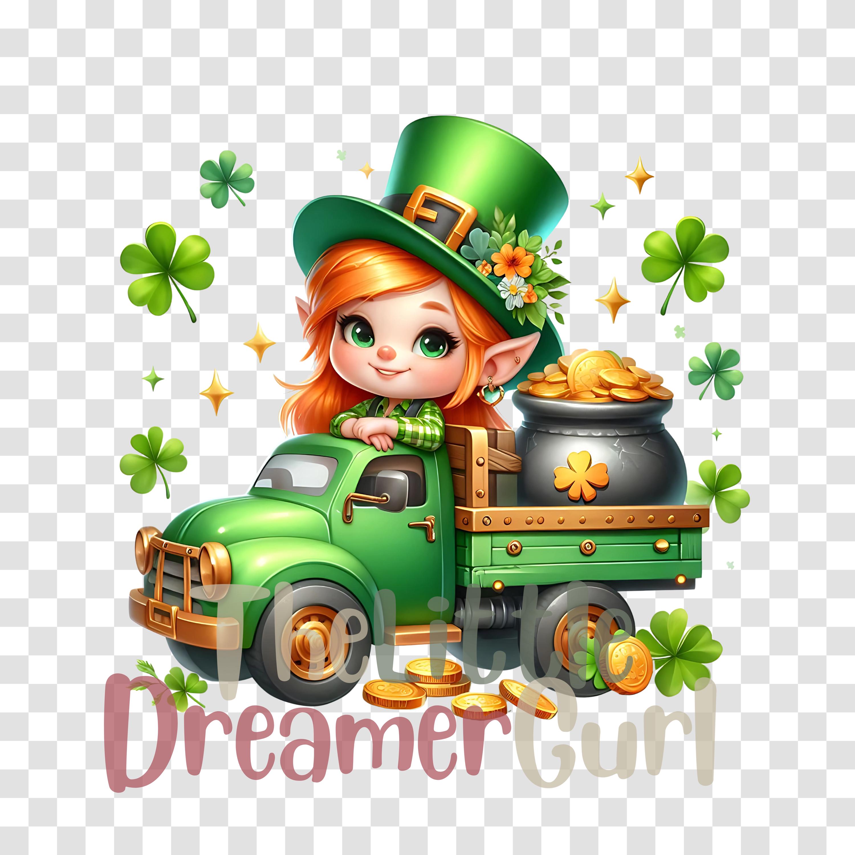 16 Leprechaun Gnome Girls PNG Cliparts – St. Patrick’s Day Sublimation ...