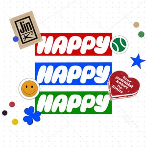 Happy With Jin Sticker Bundle Pngs - Etsy