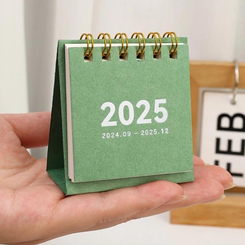 2025 Mini Desk Calendar & Planner Yearly, Monthly, Daily Schedule ...