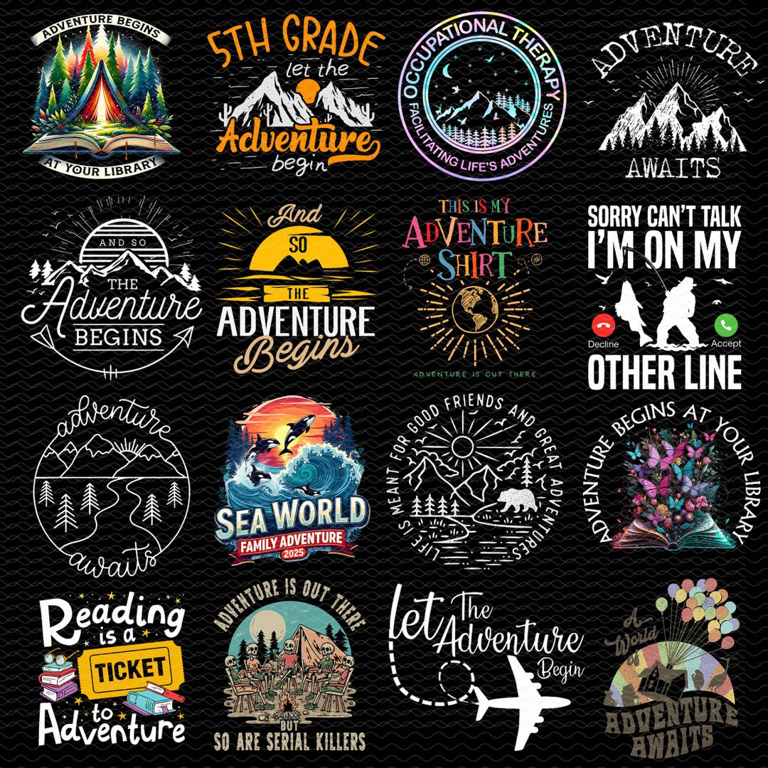 Adventure Png Bundle, Outdoor Graphics, Camping Life, Nature Lover ...
