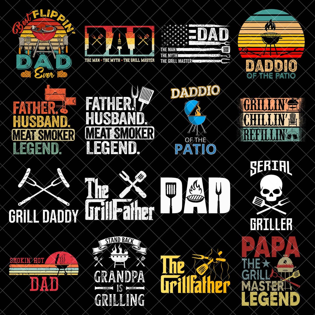 The Grill Father Png Bundle,barbecue Dad Png Best Dad Ever Png, Father ...