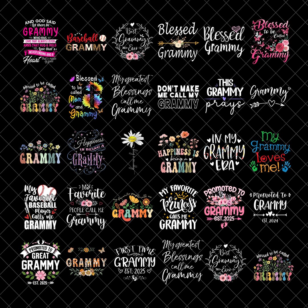 God Made A Grammy PNG Bundle, Boho Floral Grammy Sublimation, Country ...